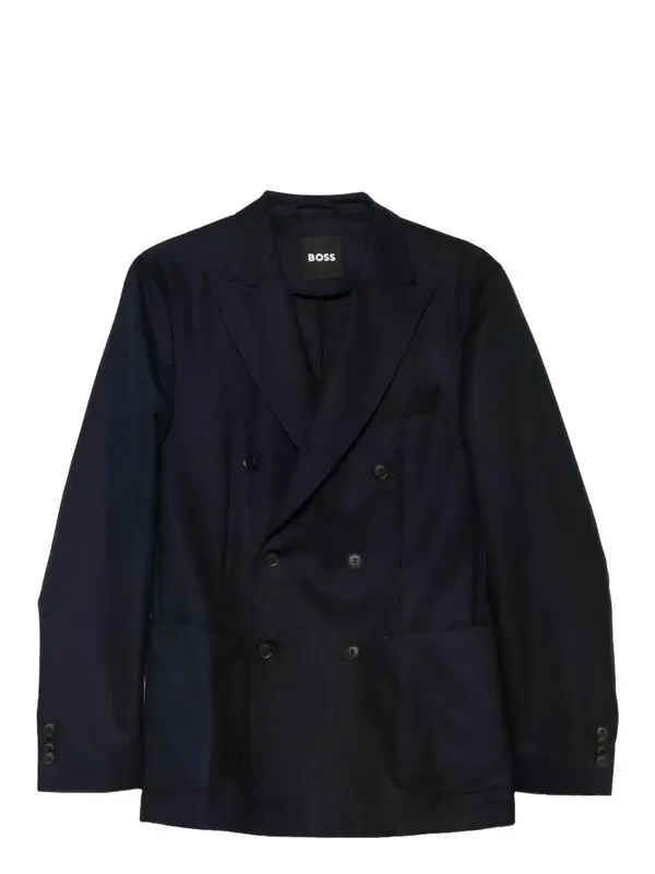 BOSS Double-breasted Blazer - Blue