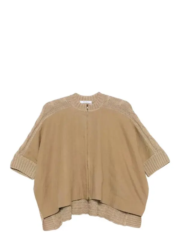 Max Mara Miresia Knitted Zip Cardigan - Neutrals