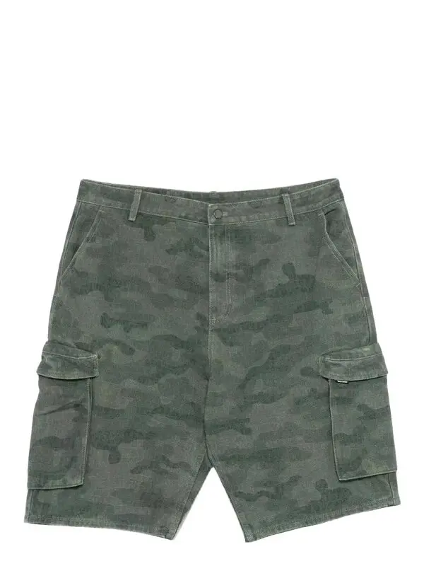 DAILY PAPER Camouflage Cargo Shorts - Green