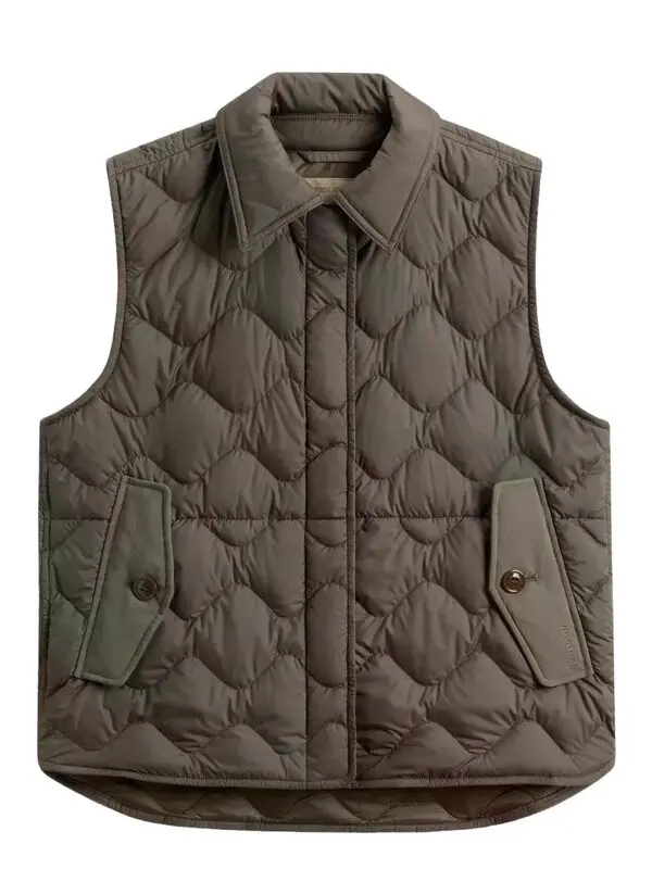 Woolrich Quilted Buttoned Gilet - Green