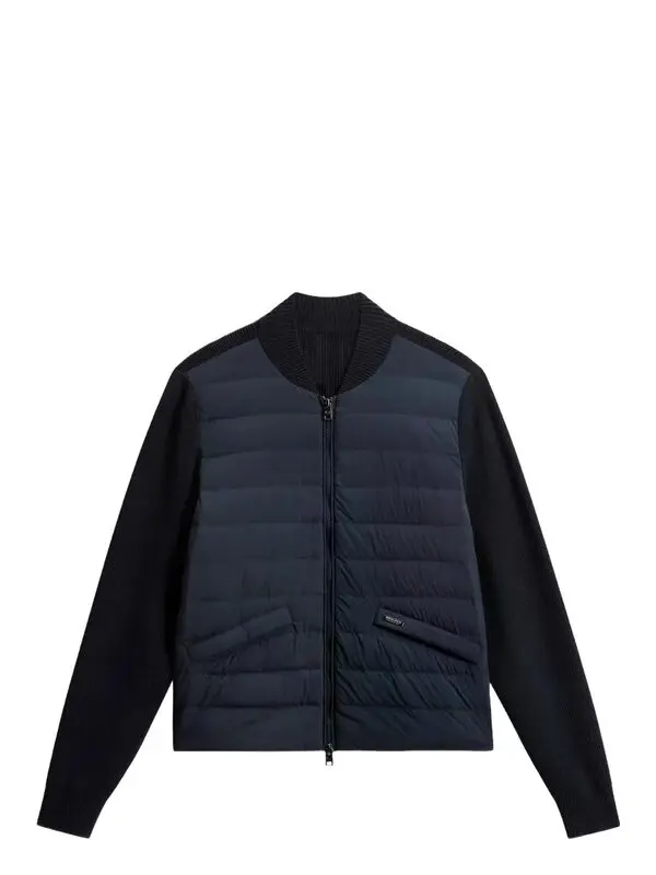 Woolrich Hybrid Quilted Bomber Jacket - Blue