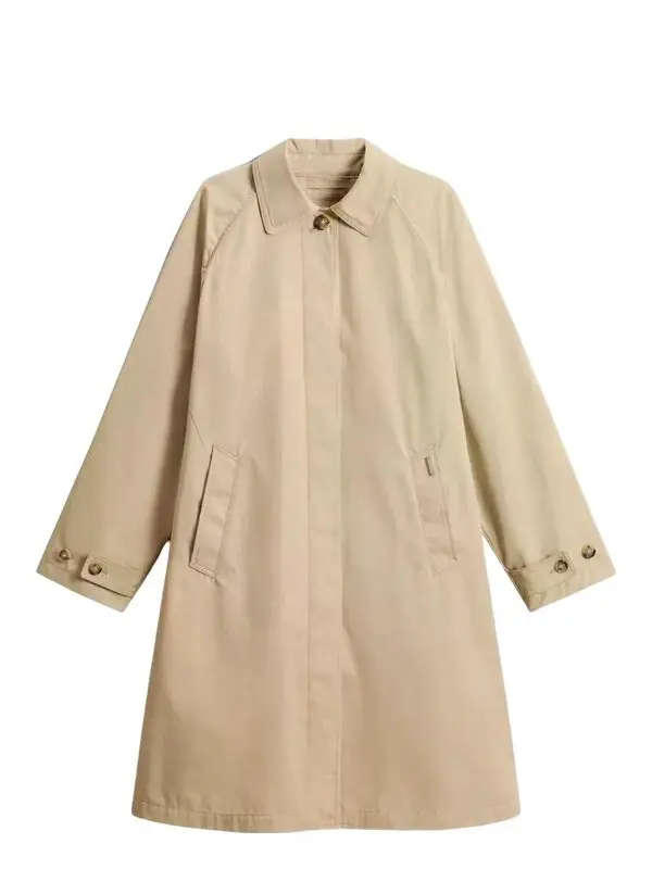 Woolrich Shirt-collar Raglan-sleeve Trench Coat - Neutrals