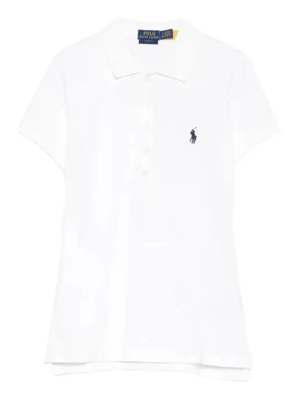 Polo Ralph Lauren Logo-embroidered Polo Top - Neutrals