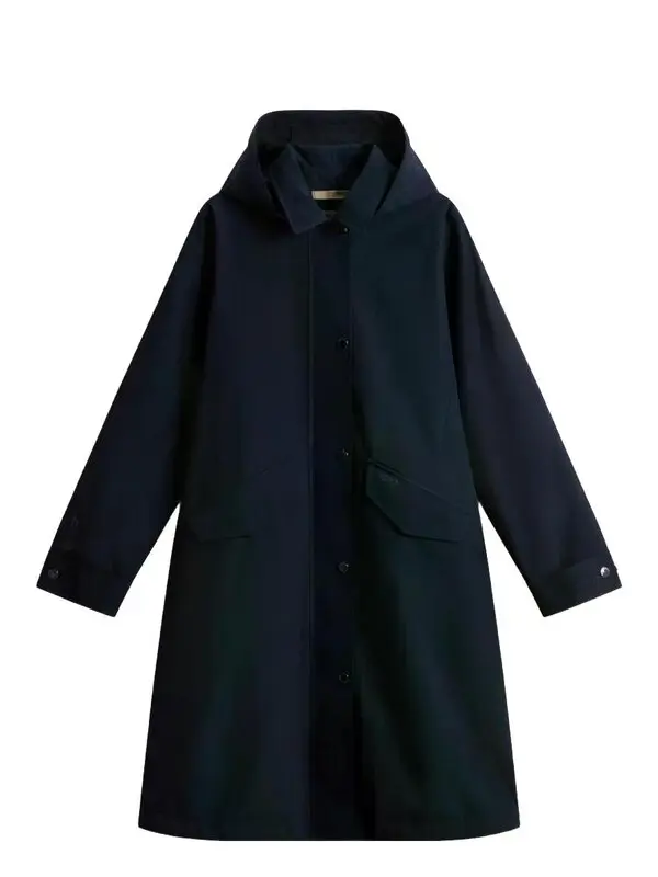 Woolrich Gtx Long Parka Coat - Blue