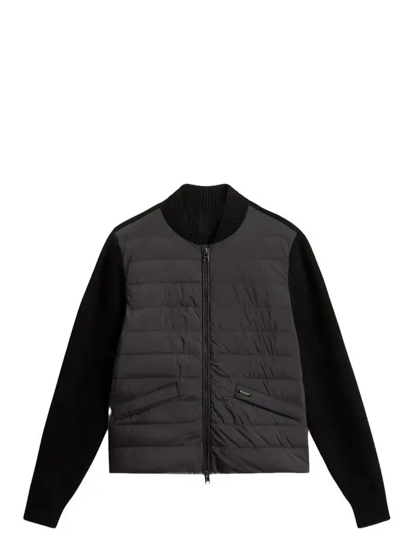 Woolrich Quilted Hybrid Bomber Jacket - Black