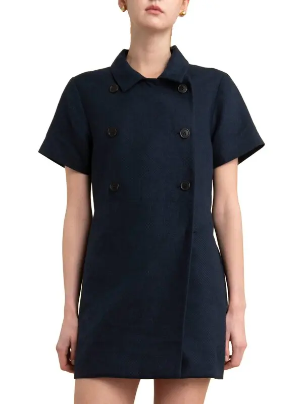 Tess Lorenz Double-breasted Mini Dress - Navy