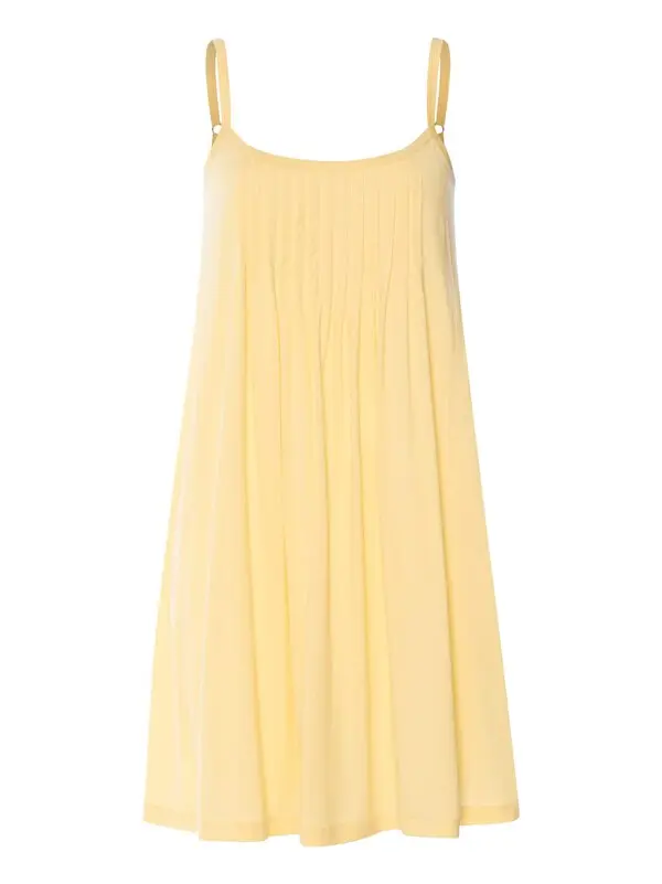 Hanro Cotton Juliet Spaghetti Strap Dress - Yellow