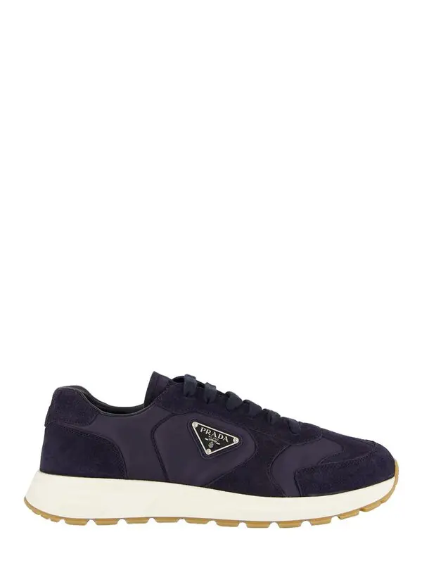 Prada Prax Suede And Re-nylon Sneakers - Blue