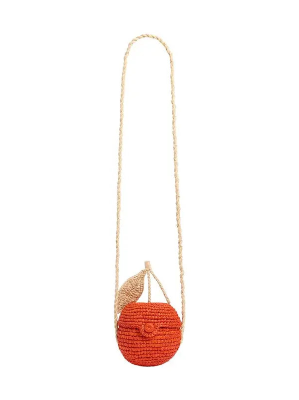 Bonpoint Raffia Cross-body Bag - Red