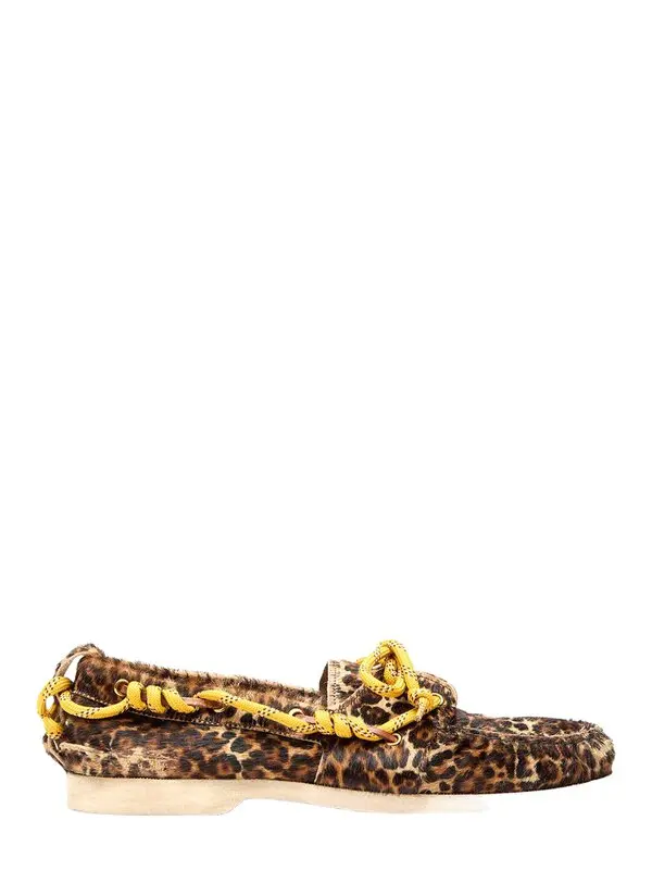 GOLDEN GOOSE Cruise Leopard-print Leather Loafers - Multi