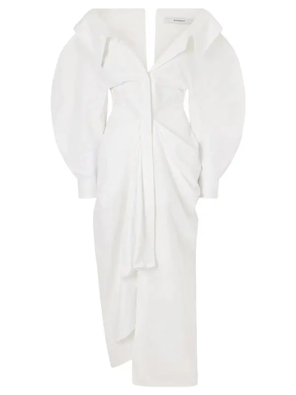 Givenchy Cotton-poplin Maxi Shirt Dress - White