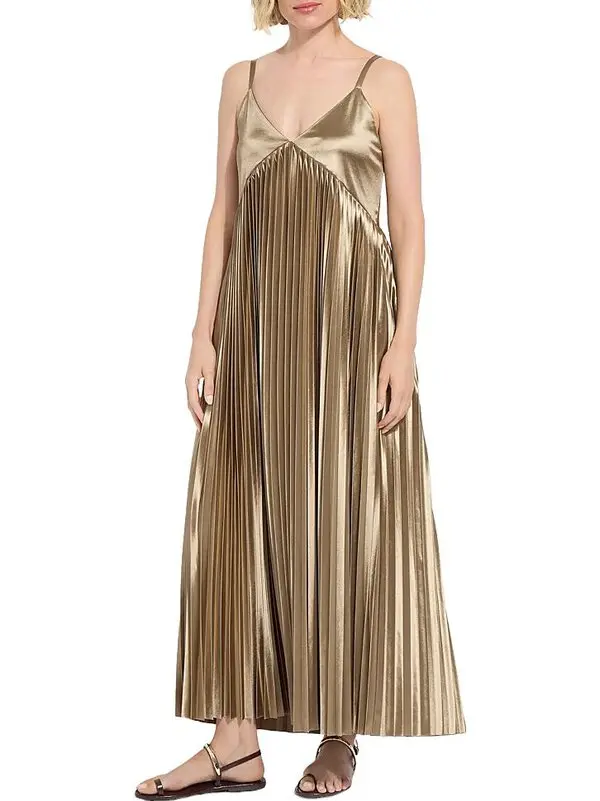 Lyssé Lauren Pleated Midi Dress - Celadon