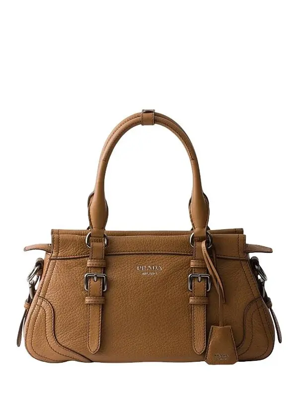 Prada Leather Tote Bag - Brown