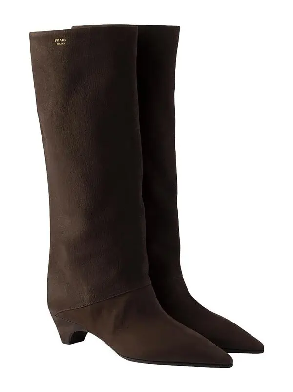 Prada Leather Boots - Brown