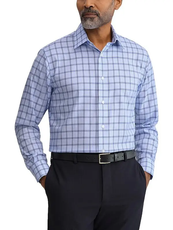 Bloomingdale'S Regular Fit Stretch Dress Shirt Exclusive - Sky Blue