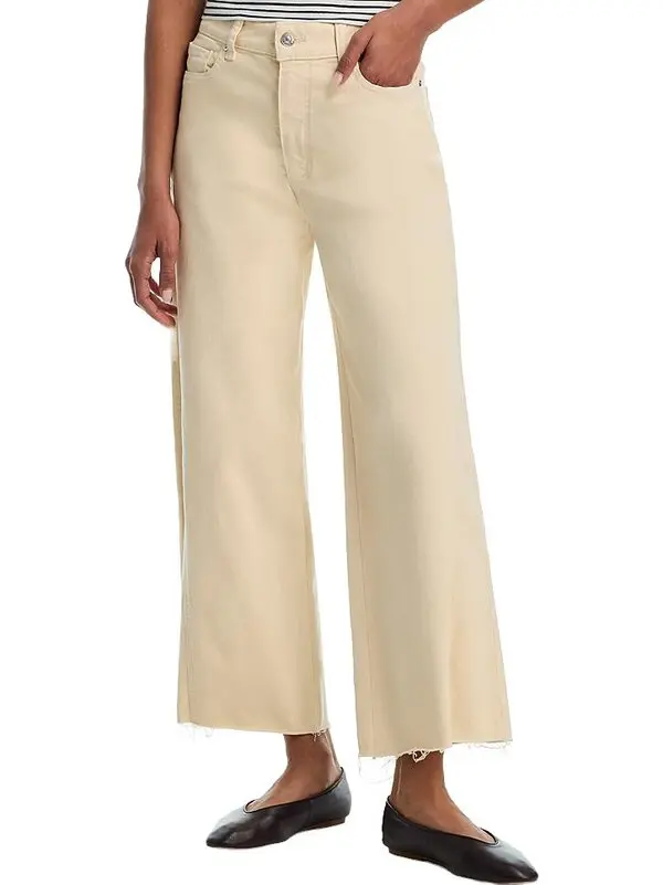 Paige Anessa High-rise Wide-leg Jeans - Buttery Yellow