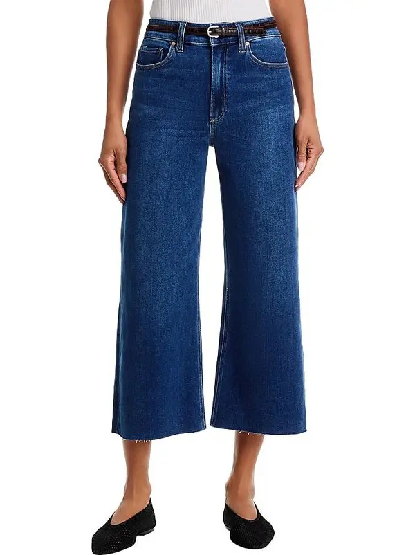 Paige Anessa High-rise Wide-leg Jeans - Venetian Breeze