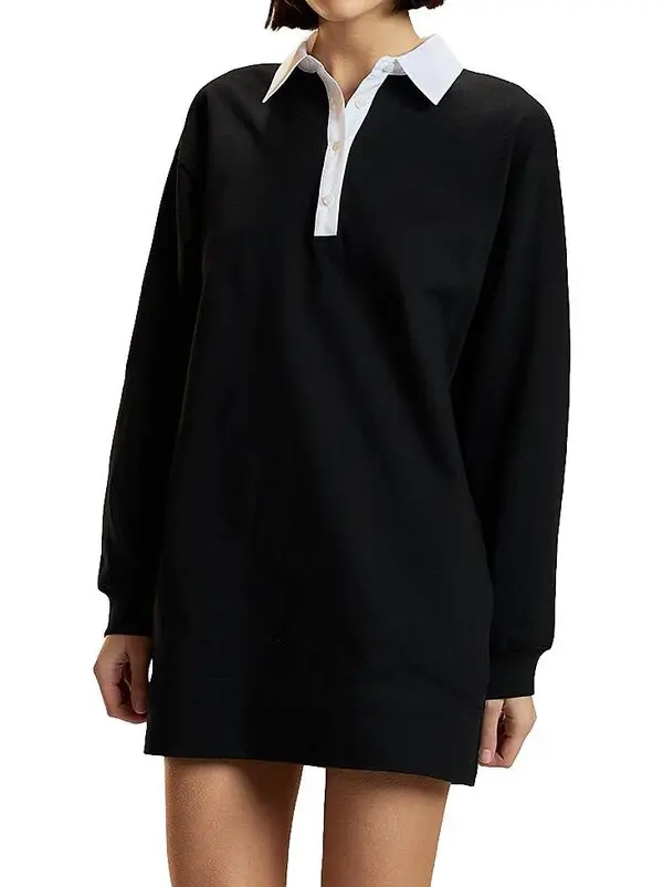 Cynthia Rowley Rugby Mini Dress - Black