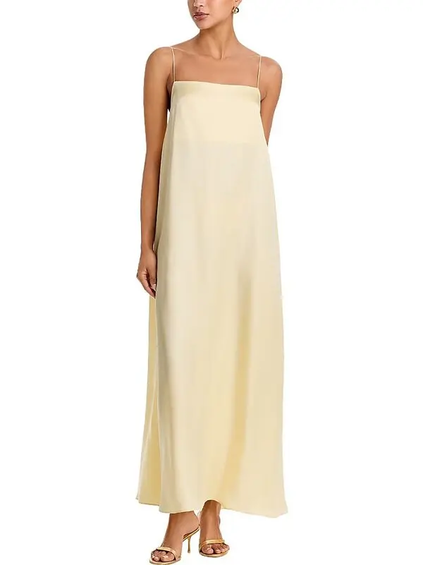 ANINE BING Mae Square Neck Slip Dress - Yellow