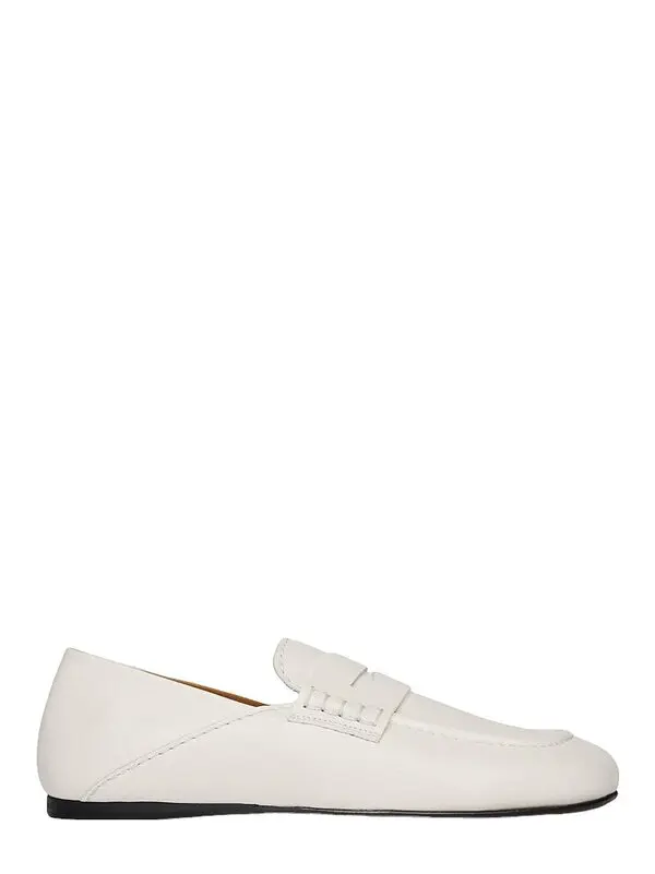 Sandro Sailor Leather Loafer Flats - White