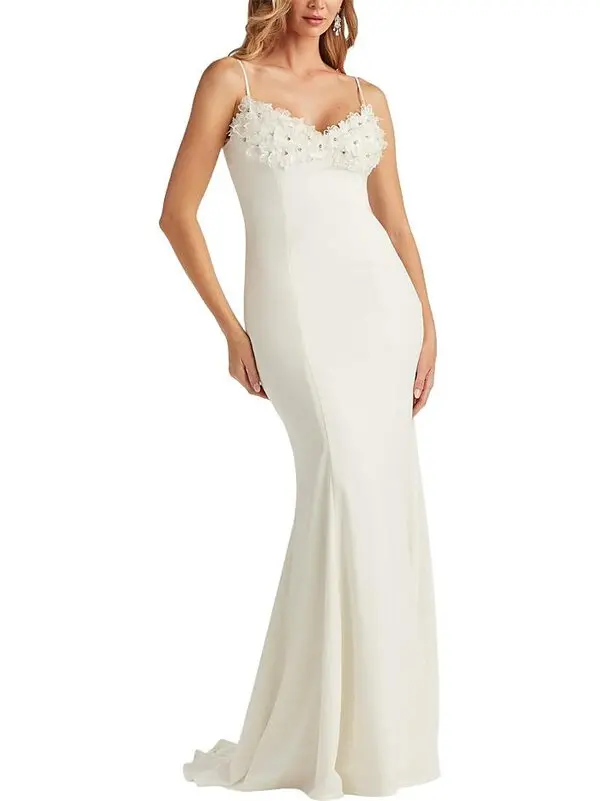 Tadashi Shoji Embellished Gown - Ivory