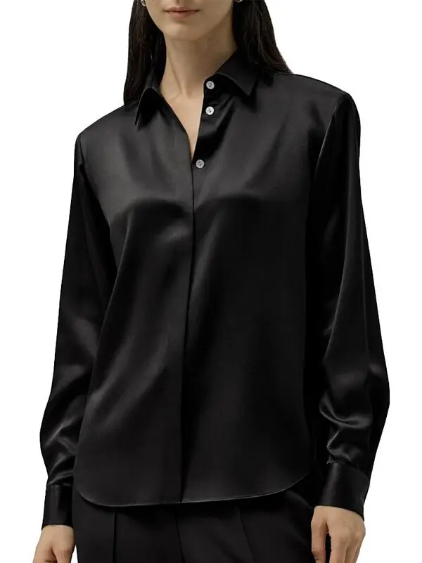 Lilysilk X Lydia Tomlinson Bianca Shirt - Black