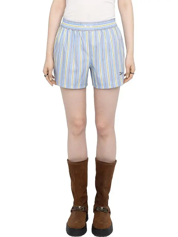 Zadig&Voltaire Pax Striped Cotton Shorts - Sixtine