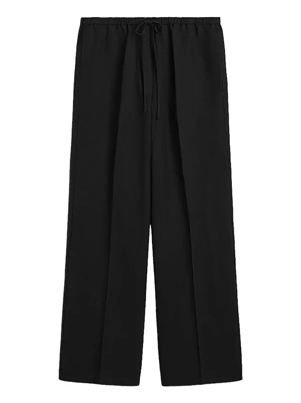 TOTEME Fluid Drawstring Trousers - Black