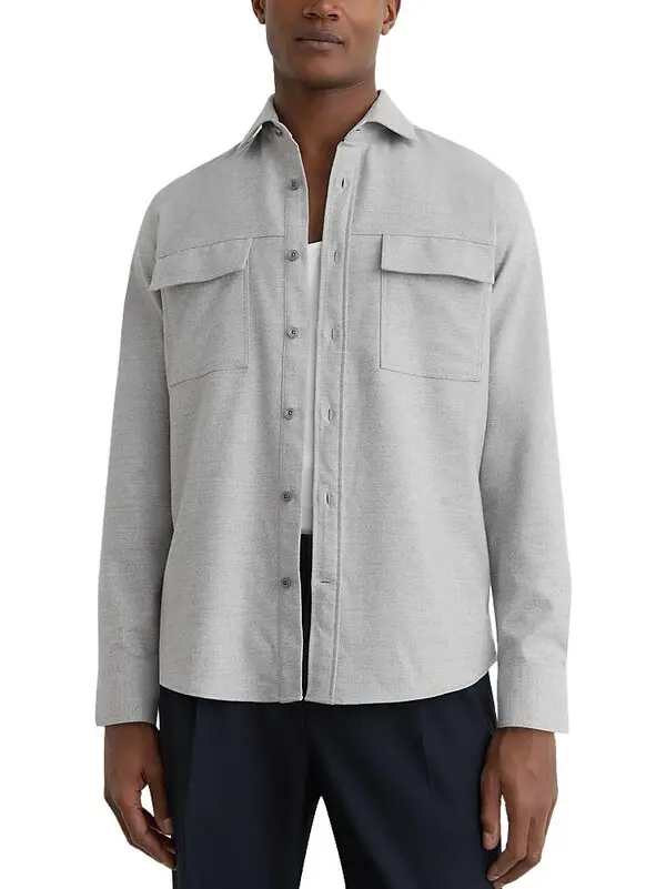 REISS Regular Fit Pocket Shirt - Grey