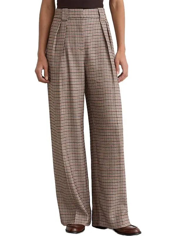 REISS River Trousers - Neutral Check