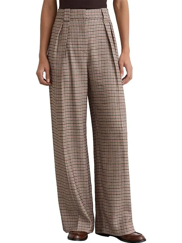 REISS River Trousers - Neutral Check