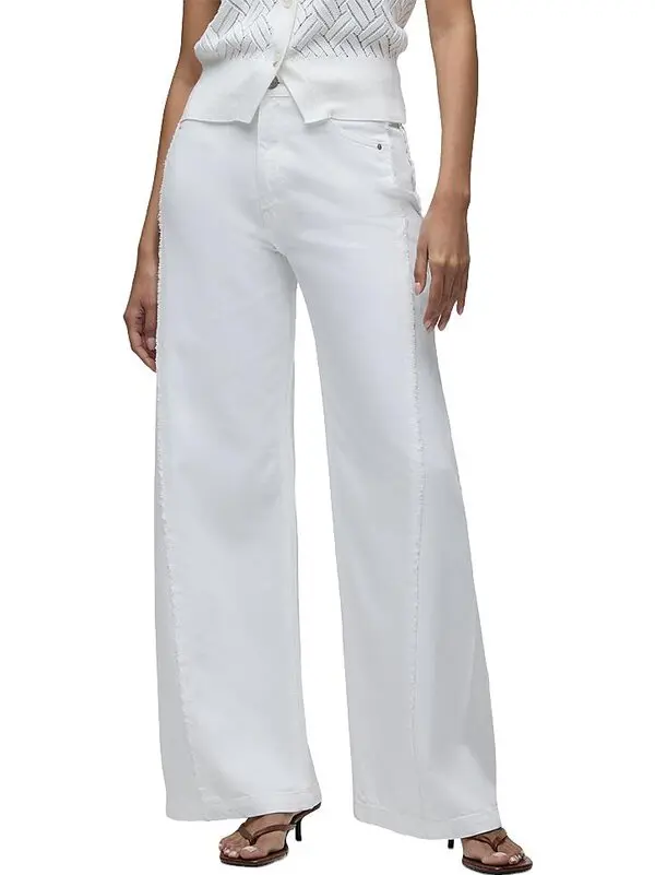 Hudson Jeans Jodie High-rise Wide Leg Jeans - White