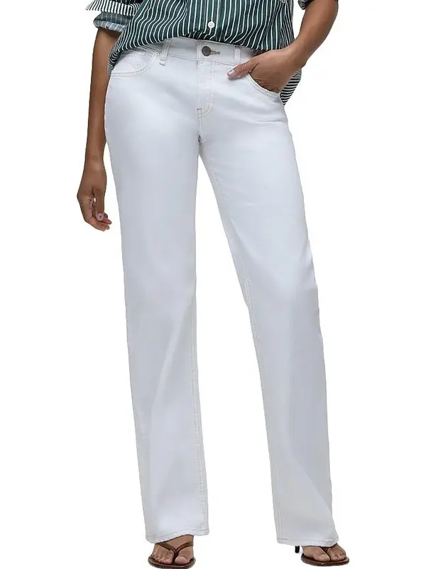 Hudson Jeans Kelli Low-rise Loose Straight Jeans - White
