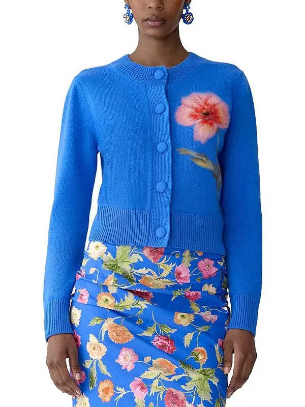 Carolina Herrera Wool Cardigan - Bluebell Multi
