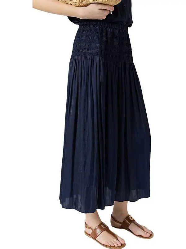 Gerard Darel Jolie Satin Skirt - Navy