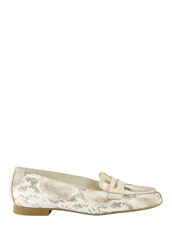 Paul Green Dottie Penny Loafers - Biscuit Shell Boa Combo