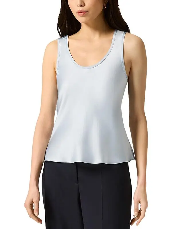 ARGENT Silk Tank Top - Maya Blue