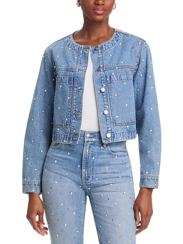 Veronica Beard Bezel Stud Lowry Jacket - Amethyst Forest