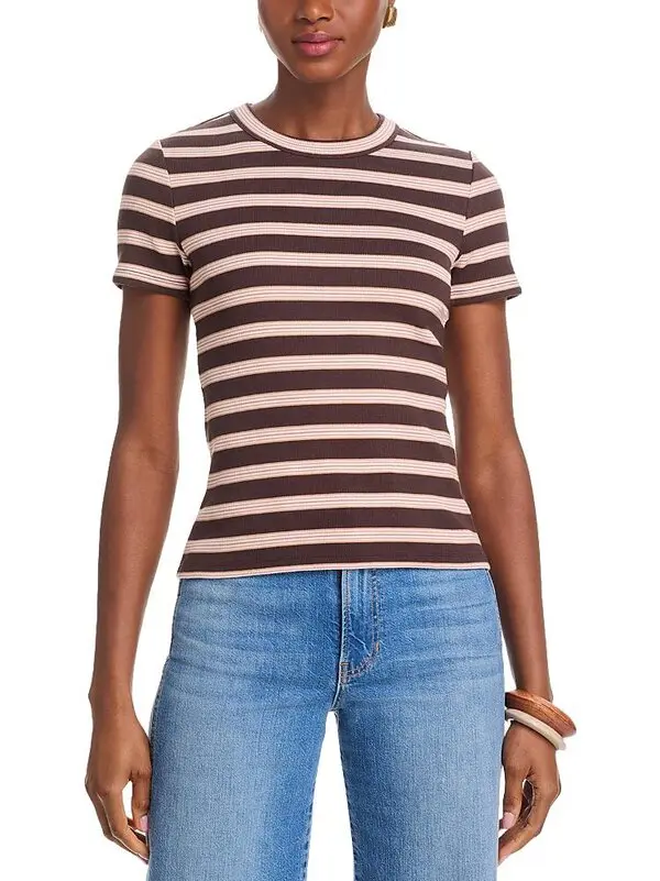 Veronica Beard Pruitt Tee - Brown Stripe