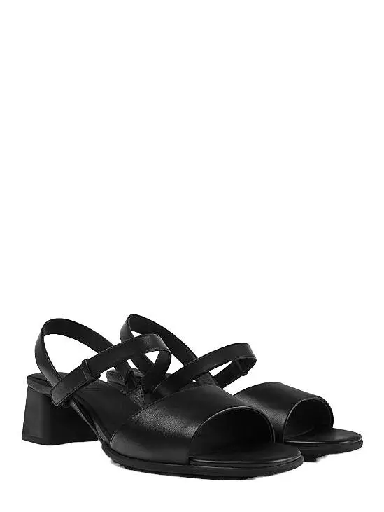Camper Katie Leather Two-strap Sandal - Black