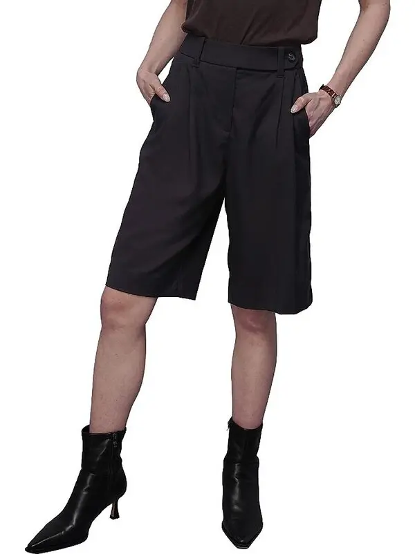 WILDFANG Wide Leg Tab Front Short - Black