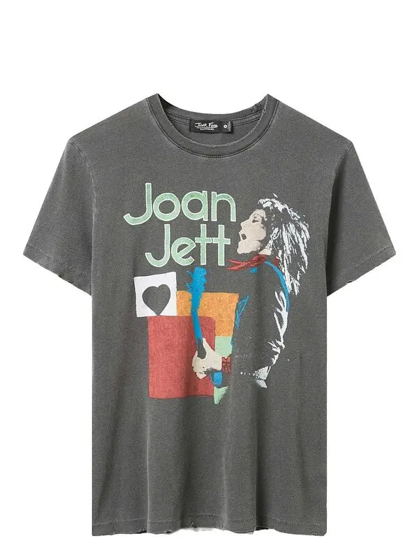 Junk Food Clothing Joan Jett Cherry Bomb Vintage Tee - Vintage Black