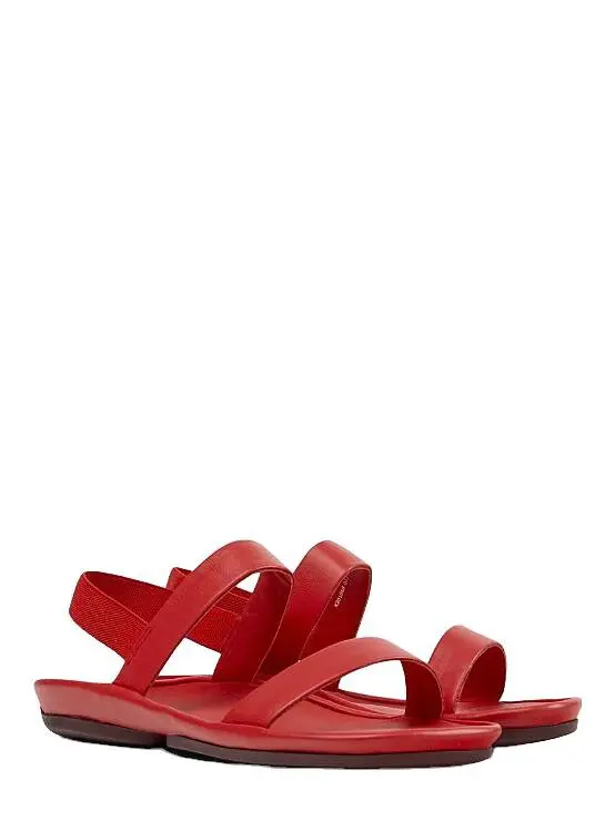 Camper Right Isla Leather 2-strap Sandal - Red