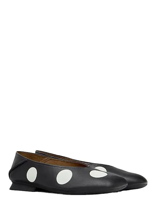 Camper Casi Myra Twins Leather Ballerinas - Black