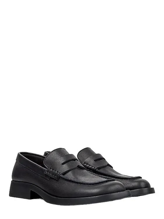 Camper Leather Moccasin Loafer - Black