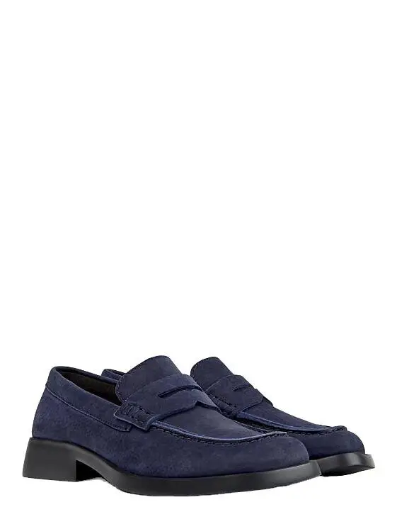 Camper Leather Moccasin Loafer - Blue