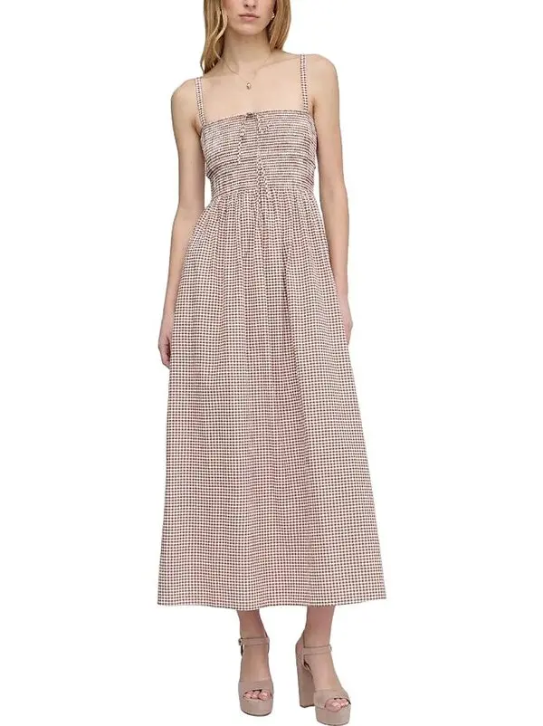 Hill House Home The Larissa Nap Dress - Cognac Gingham