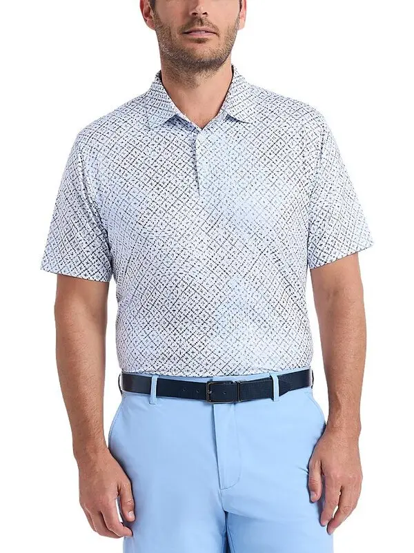 Robert Graham Dalby Short Sleeve Knit Polo Shirt - White