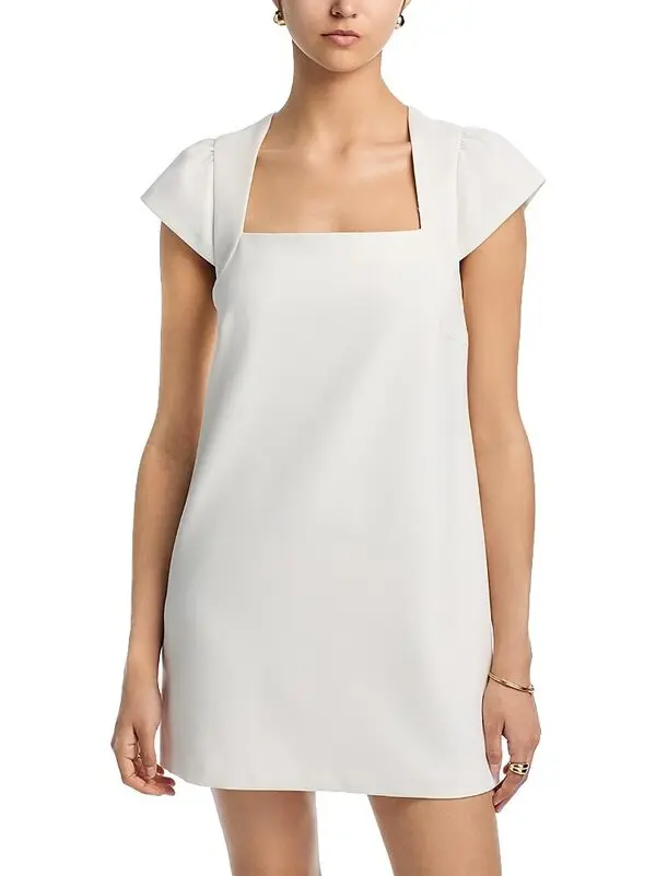 French Connection Whisper Cap Sleeve Mini Dress - Summer White