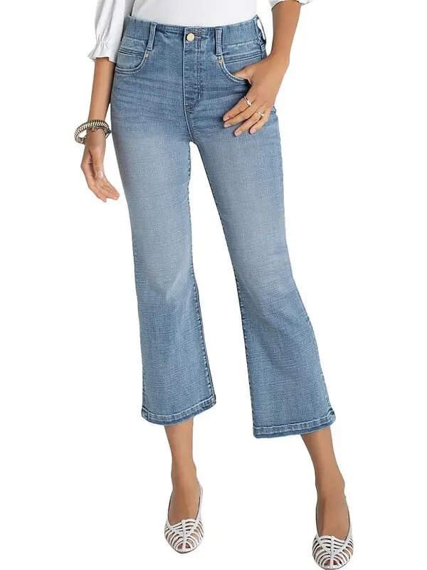 LIVERPOOL Gia Glider High Rise Crop Flare Jeans - Bryce Canyon